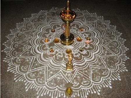 SARAPANDIAN DIRECTORY: RICE FLOUR 'MAA KOLAM' FOR SPECIAL OCCASION