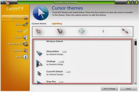 Buka Software CursorFX