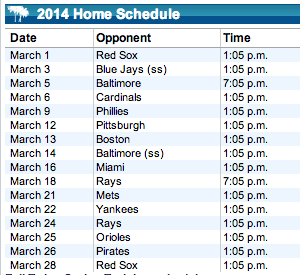 TWINS BASEBALL LOVE: MN Twins Spring Training Schedule 2014