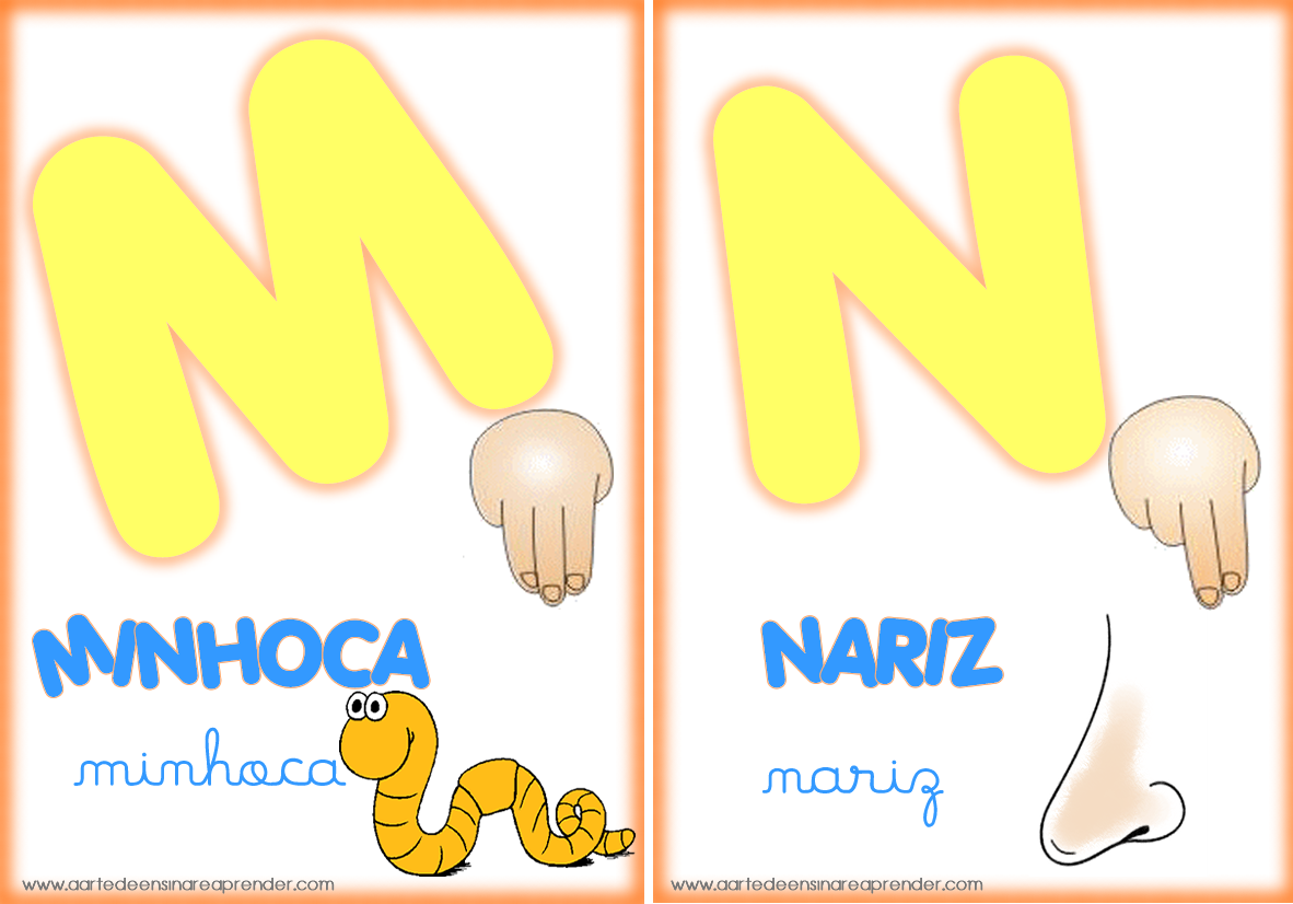 Alfabeto ilustrado com LIBRAS - A Arte de Ensinar e Aprender