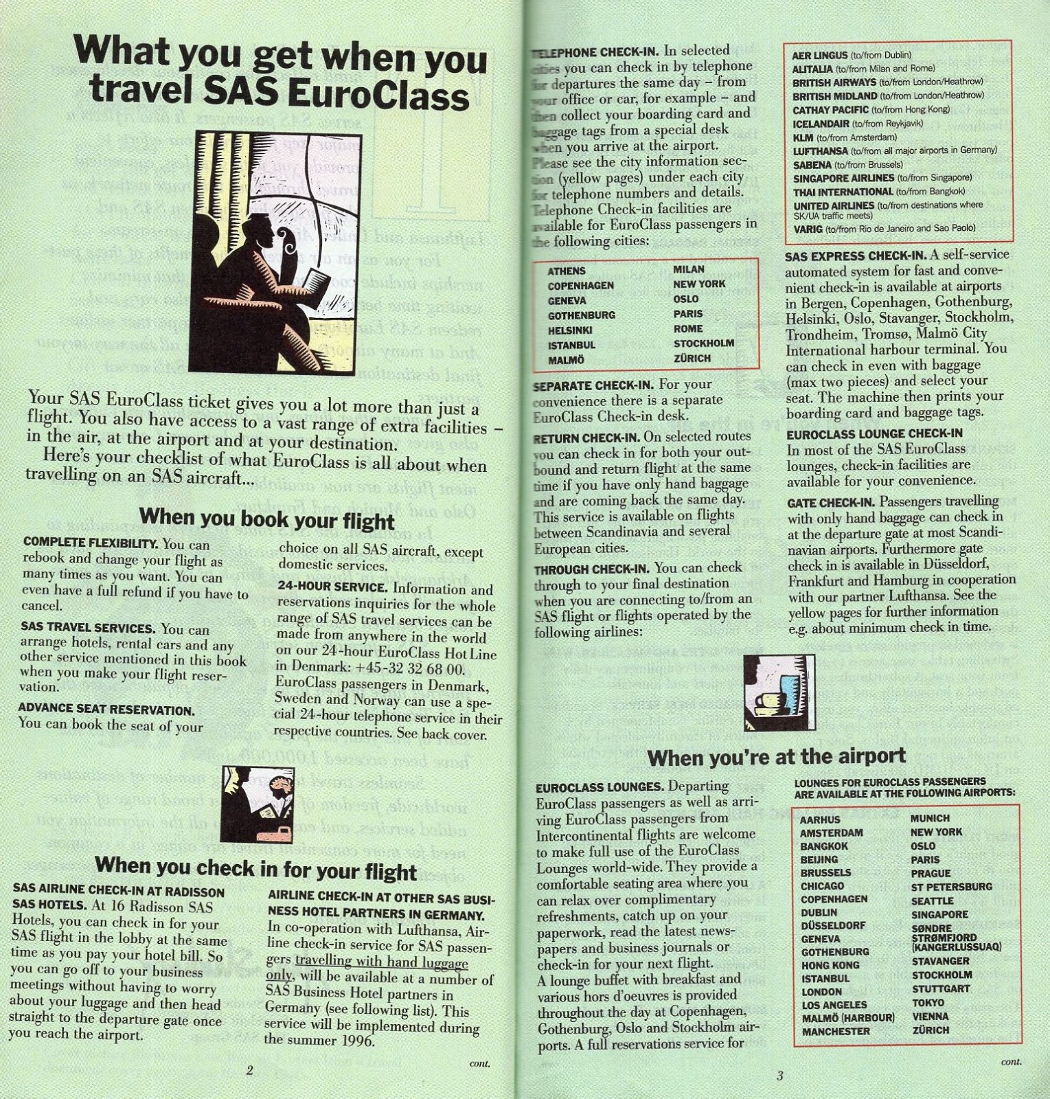 Airline memorabilia: SAS Scandinavian Airlines (1996)