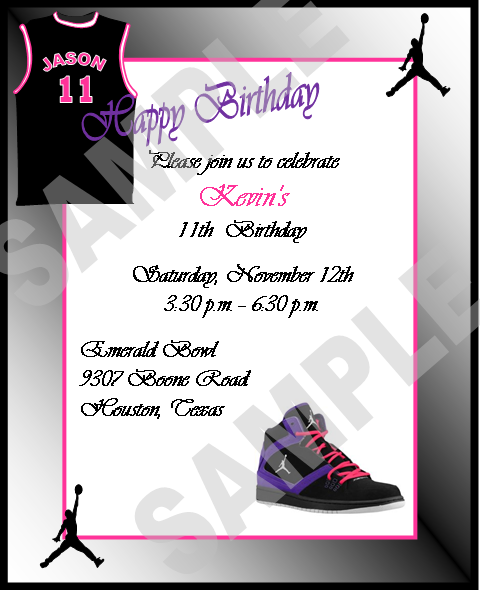 Solutions...Event Design by Kelly: Air Jordan Inspired Birthday Invitations