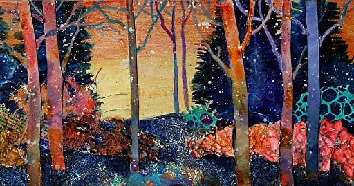 CAROL NELSON FINE ART BLOG: Mixed Media Abstract Tree Collage Painting ...