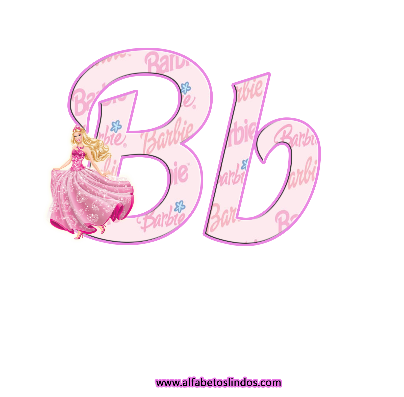 Precioso Alfabeto de Barbie Princesa. - Oh my Alfabetos!