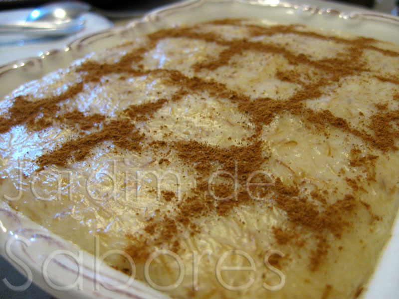 Jardim de Sabores: Leite-Creme com Massa Kadaif