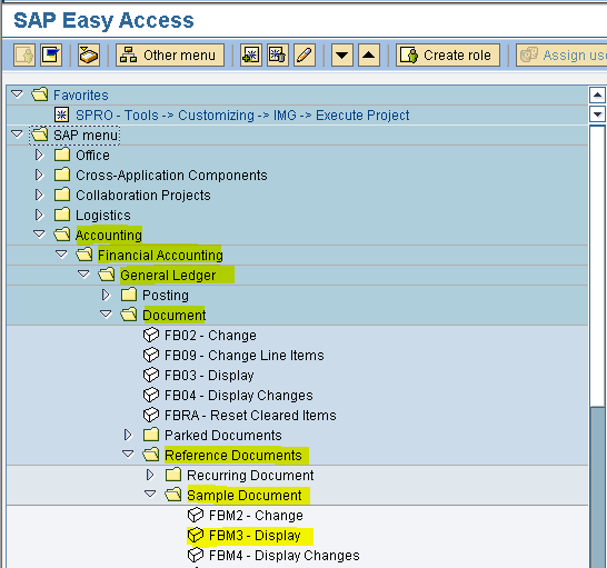 SAP - FICO MODULE LEARNING: How to Display Sample Document