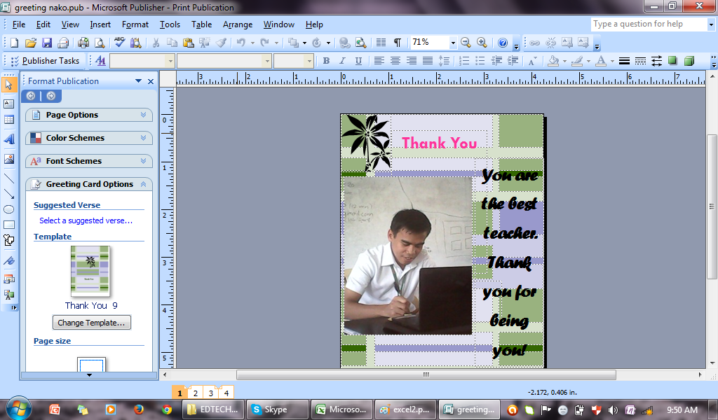 E-Portfolio in EdTech2: Exercise#10: Microsoft Publisher
