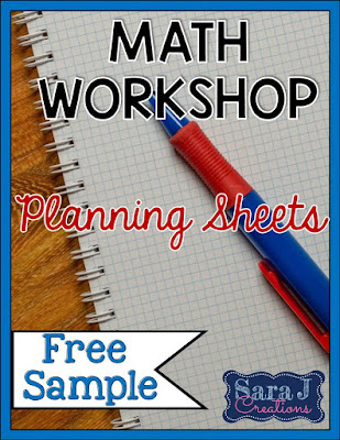 Classroom Freebies Too: Math Workshop Planning Freebie