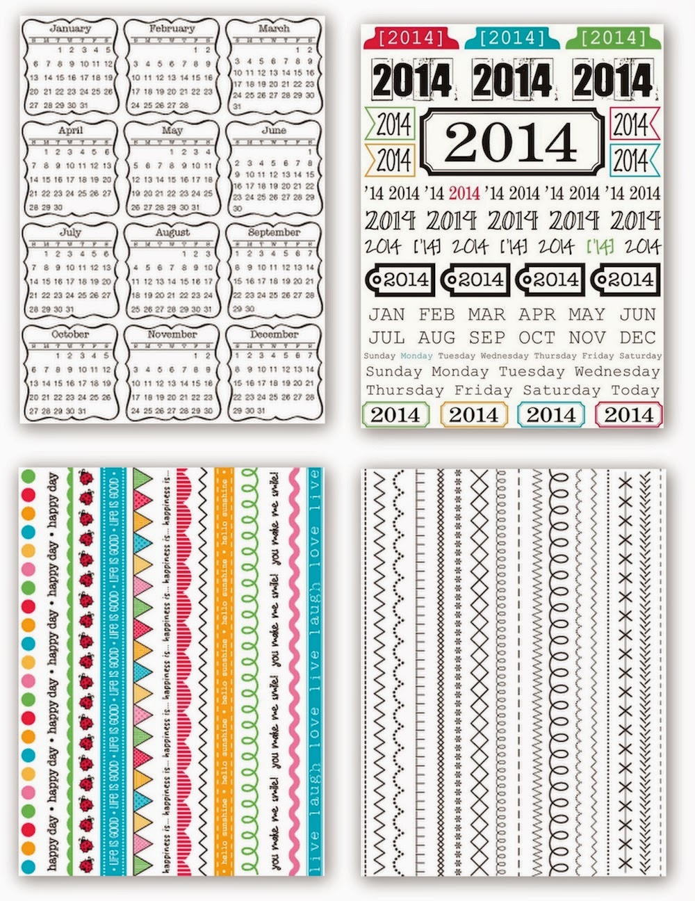 SRM Stickers: Mini Calendar Tutorial by Roberta