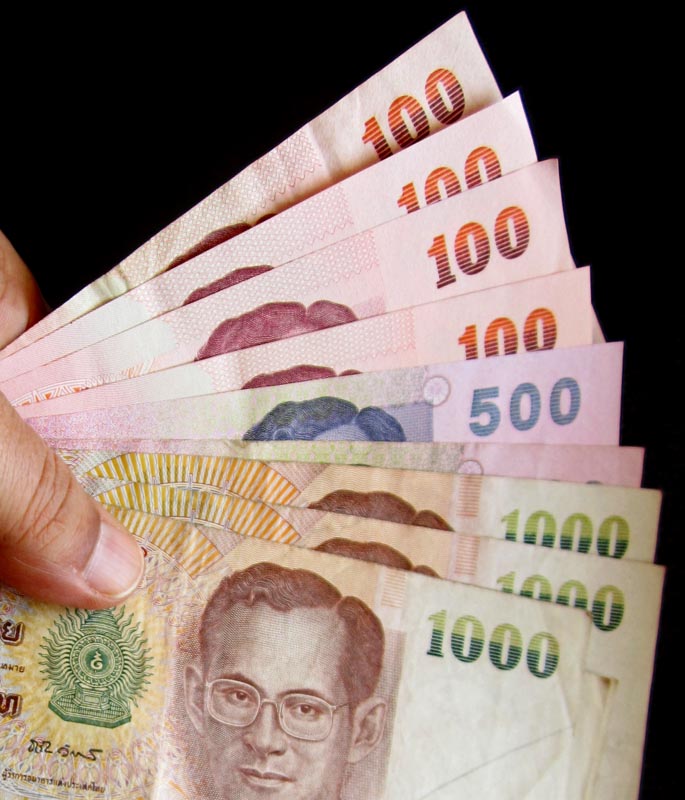 Stock Pictures: Thai Baht currency notes