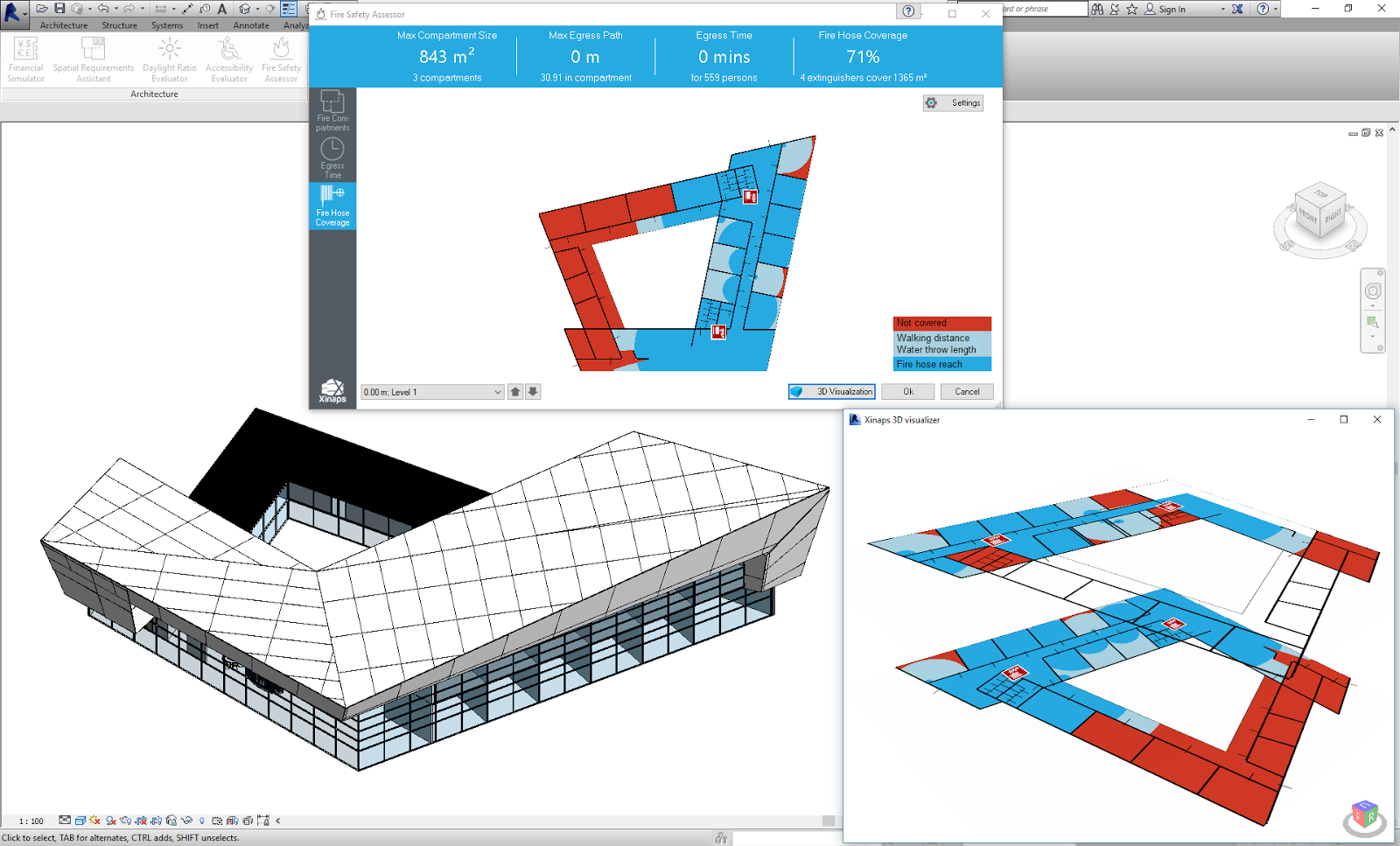 Revit Add-Ons: Xinaps Fire Safety Assessor – Sneak Peek at RTC 2016 EUR