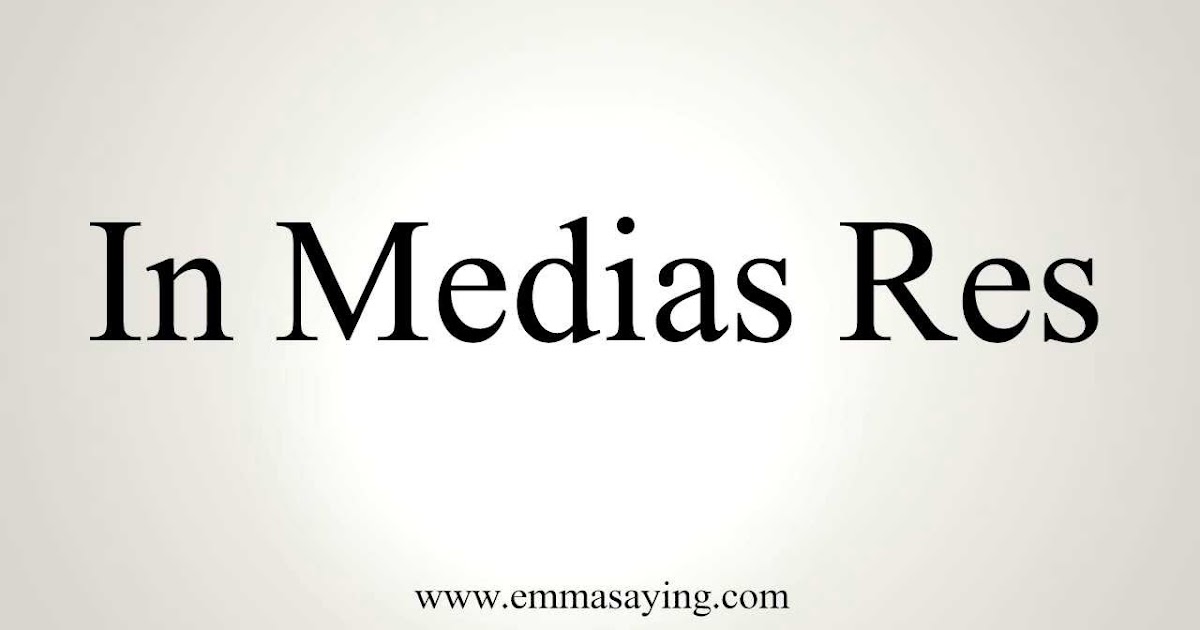 Preethi Venugopala: In Medias Res Explained Using Examples from Literature