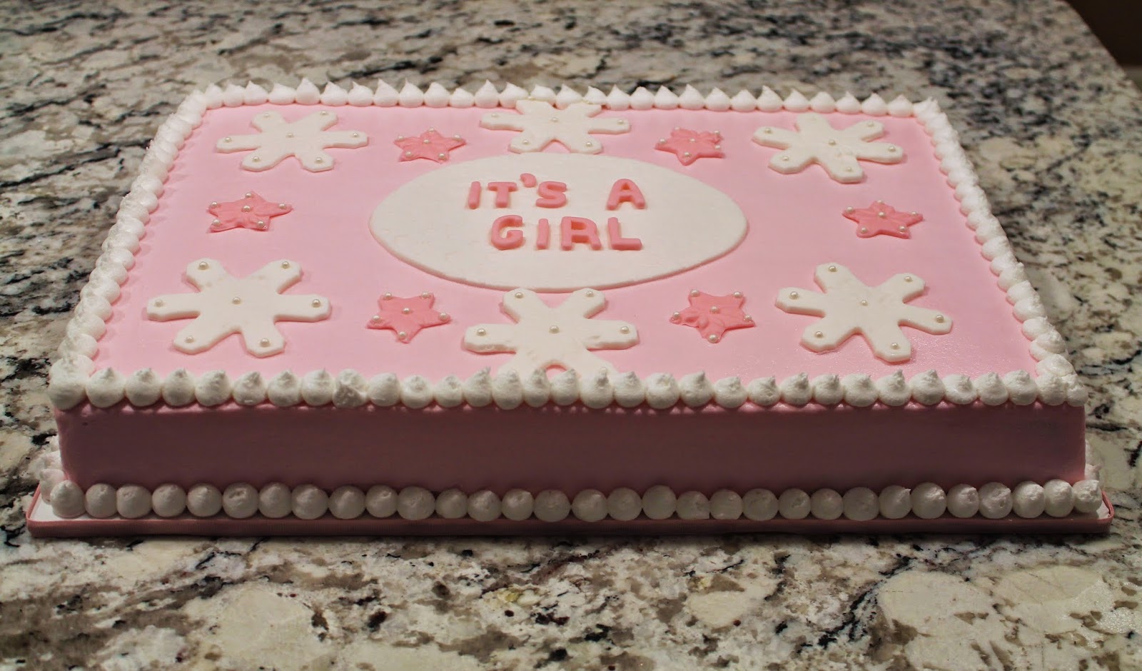 Creative Cakes by Lynn: Baby shower snowflake cake