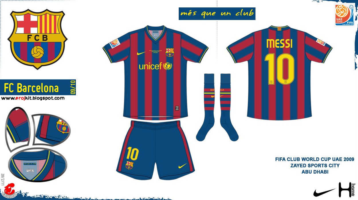 Kit Design, by eroj: 2009-10 Barcelona (Home, Away e Third)