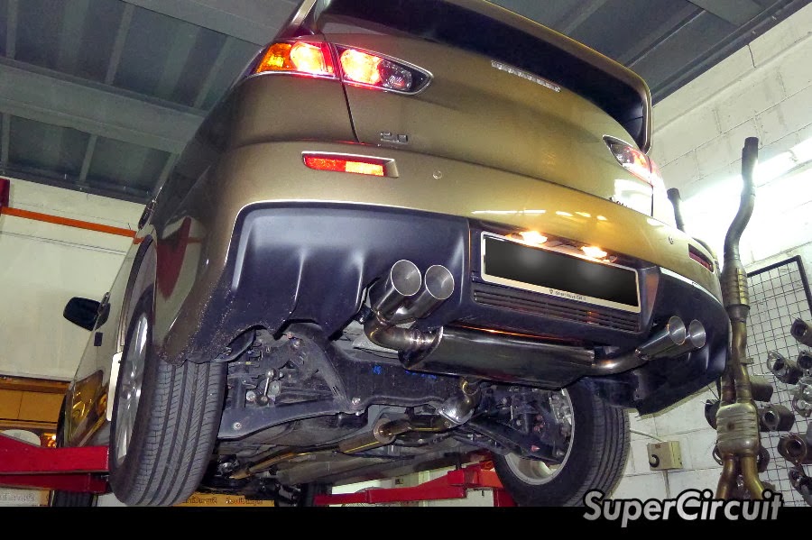 SUPERCIRCUIT Exhaust Pro Shop: Quad Exhaust Conversion for Mitsubishi ...