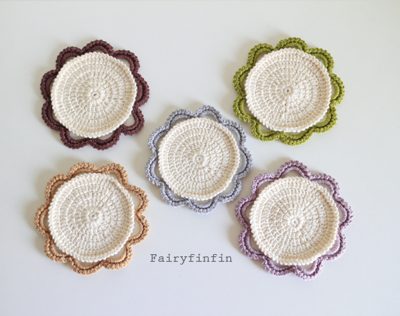 FairyFinFin: Crochet Coasters, Coaster, Crochet home, dinning table ...