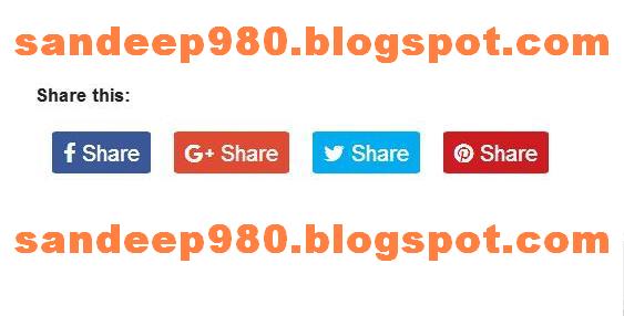 Round Social Share Buttons