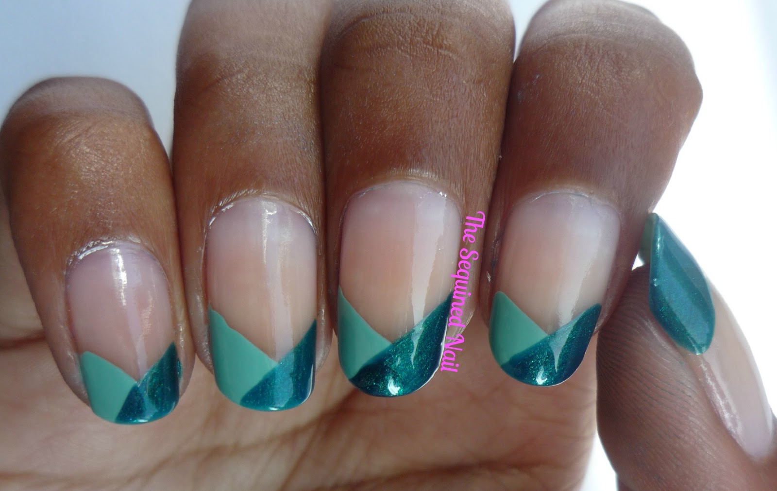 The Sequined Nail: Fishtail French Manicure