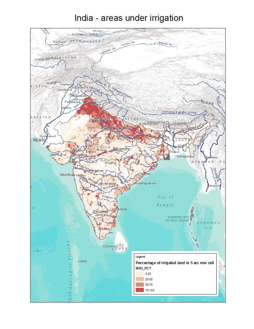 The Bahu of Bengal: #India: areas under irrigation map