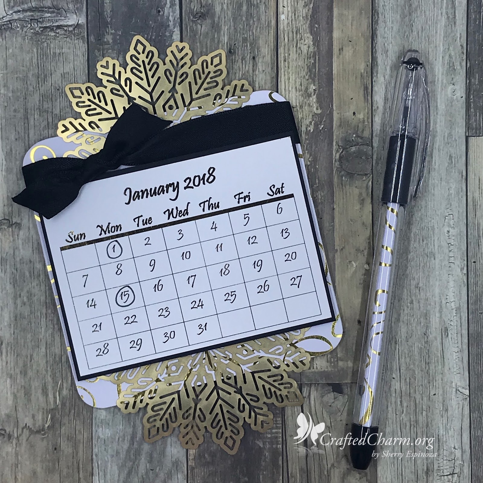 Crafted Charm Designs: January Calendar + Free Printable