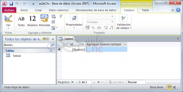 Microsoft Access: Pantalla Inicial de Access