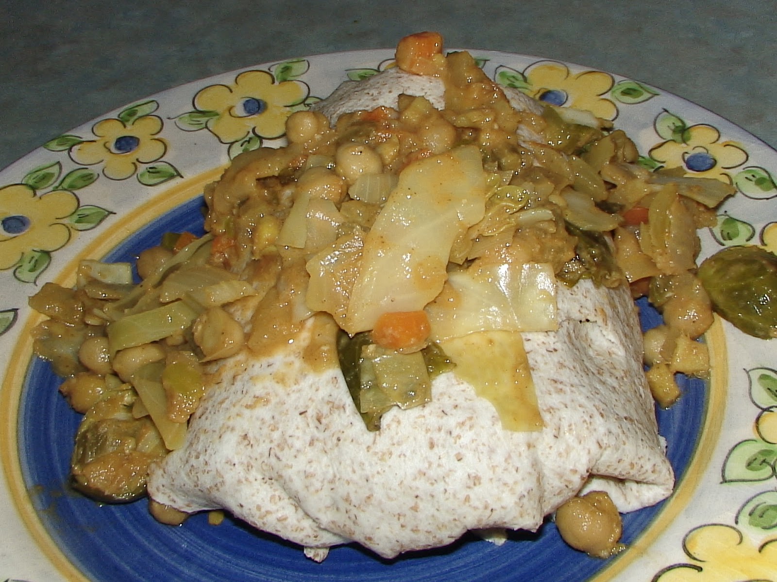 Caribbean-Style Veggie Roti
