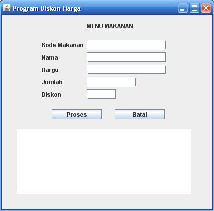 Program Menghitung Diskon Barang (JAVA GUI) | CruzertAero