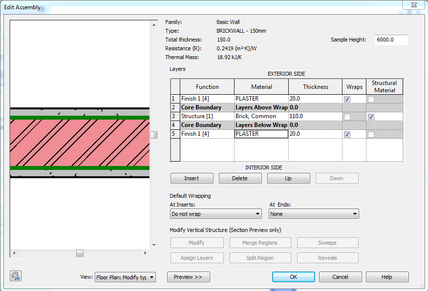 REVIT #2 : CREATING A 150mm BRICKWALL