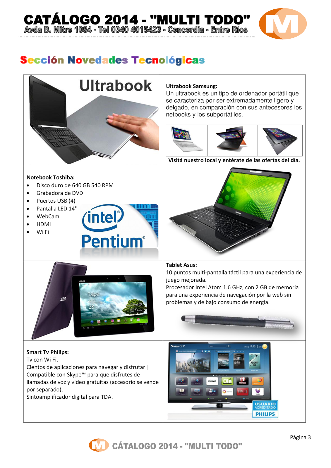 Cursos de Computación 2014 - 2015: Catálogo "Multi Todo" (3 páginas)