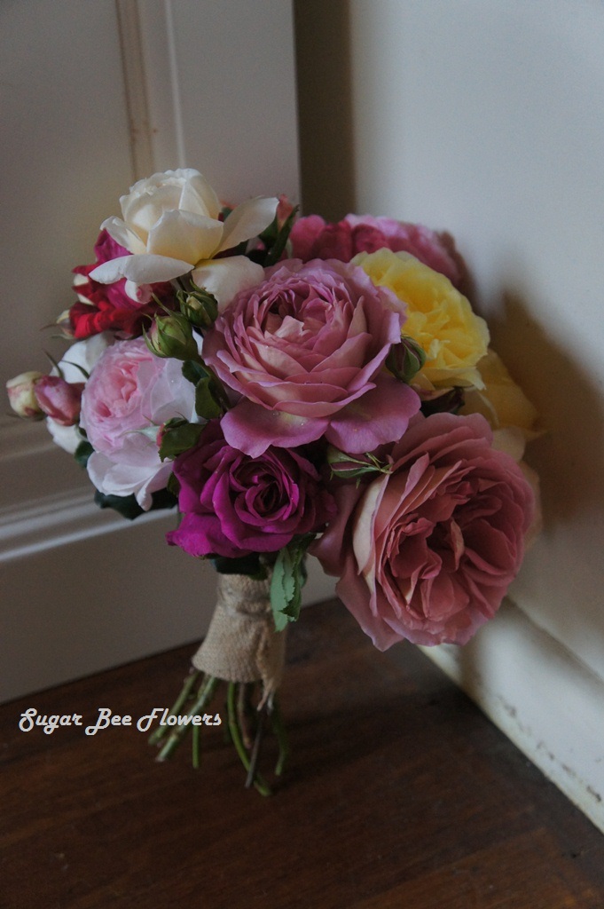Sugar Bee Flowers: Old English rose bouquet