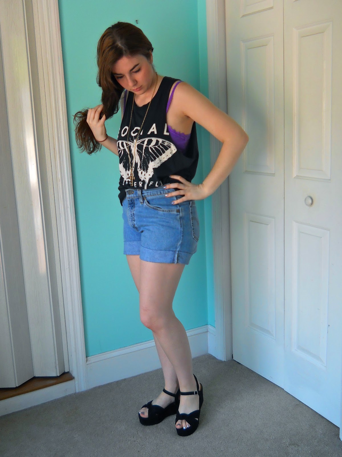 the Metric Child: FASHION// OOTD: graphic t's and a pop of color