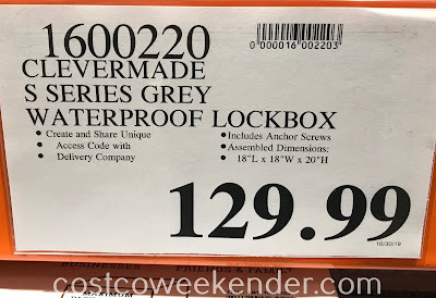 CleverMade S100 Series Grey Parcel LockBox | Costco Weekender