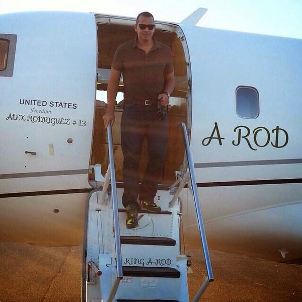 Alex Rodriguez has a private plane with 'KING A-ROD" on its stairs ...