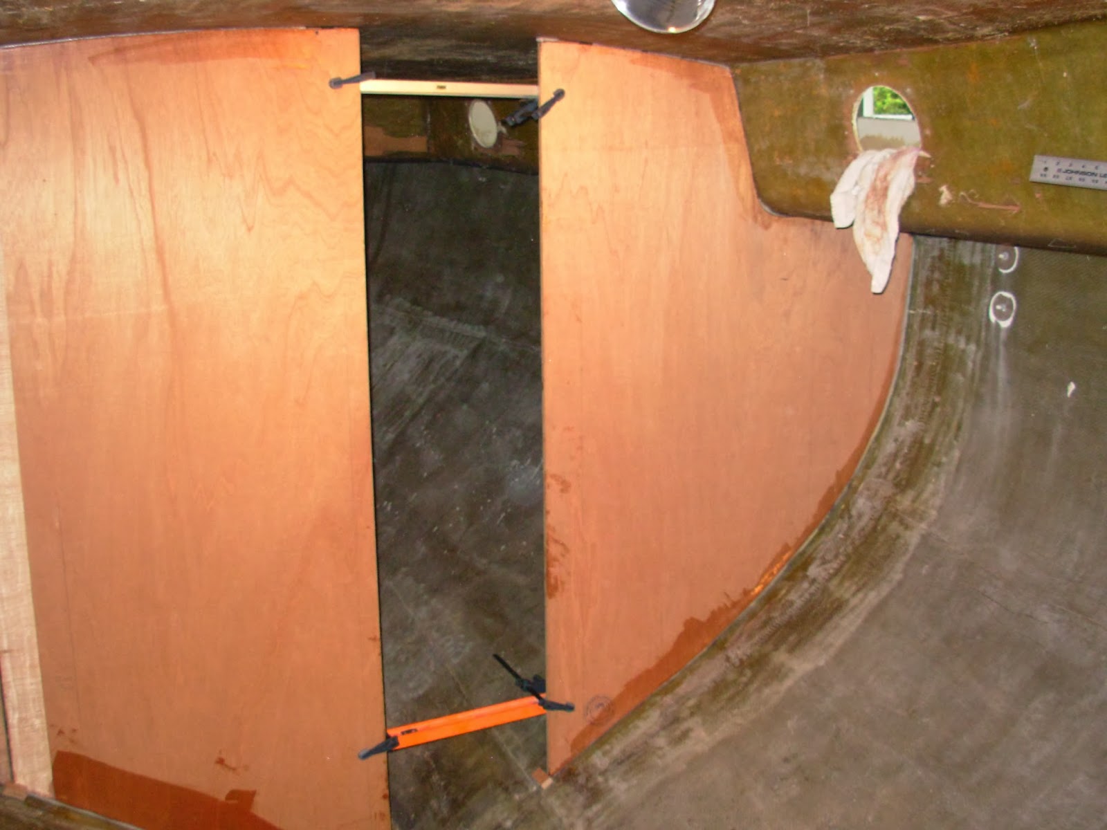 Westsail 32 Hull #667: Installation of Primary Bulkheads