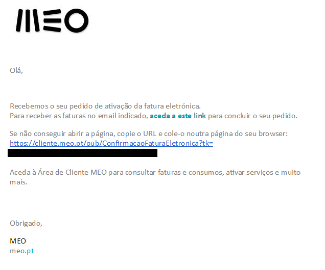 Facturas electrónicas MEO enviadas para quem não é cliente? | Aberto ...
