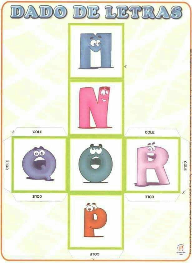 Dado de letras ~ Atividades Escolares