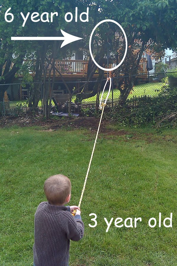 6 La La's: HOMEMADE ZIPLINE