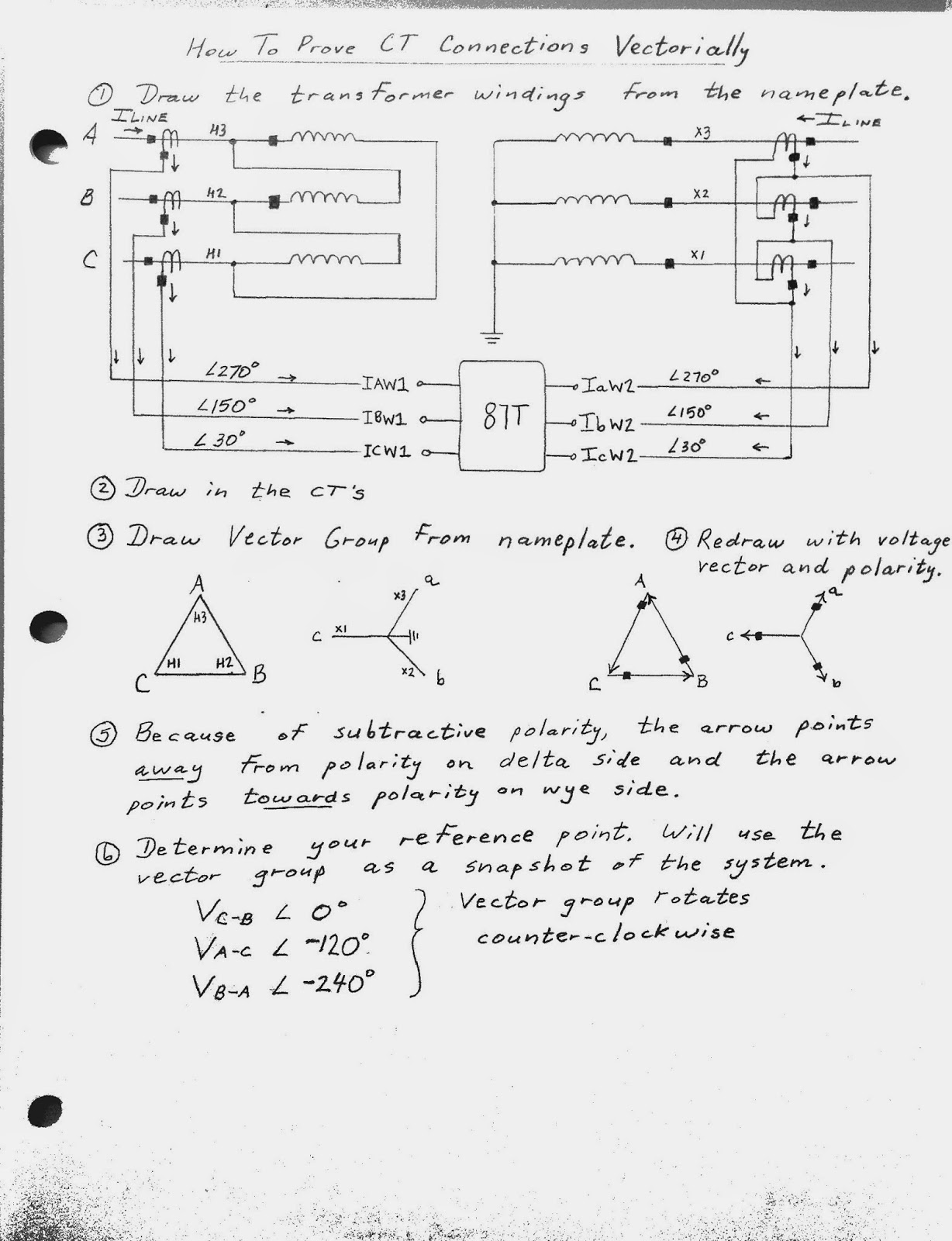 Technical Notes: How To Prove CT Connections Using Vectors