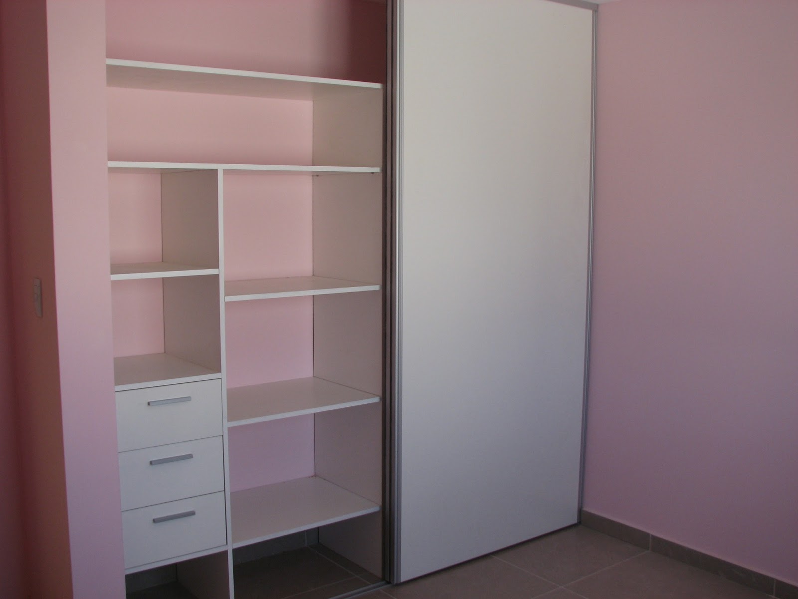 Cocinas y Vestidores en MDF: Placard de 2,50 m en melamina MDF 18mm ...