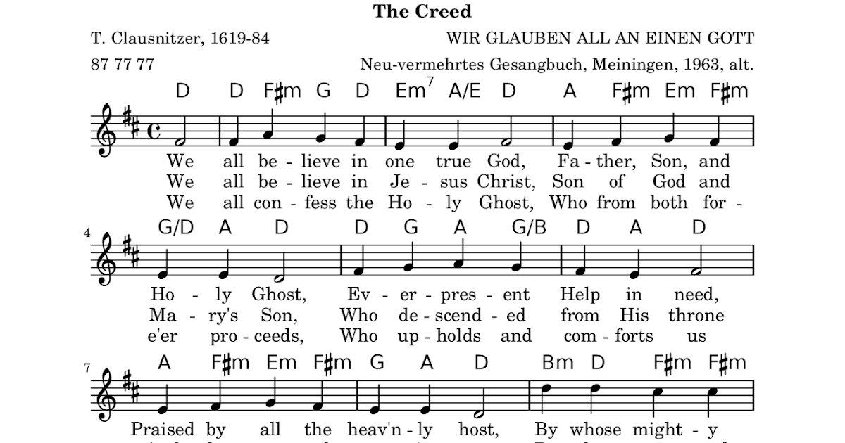 διαθηκη: ELH 37 We All Believe in One True God: The Creed