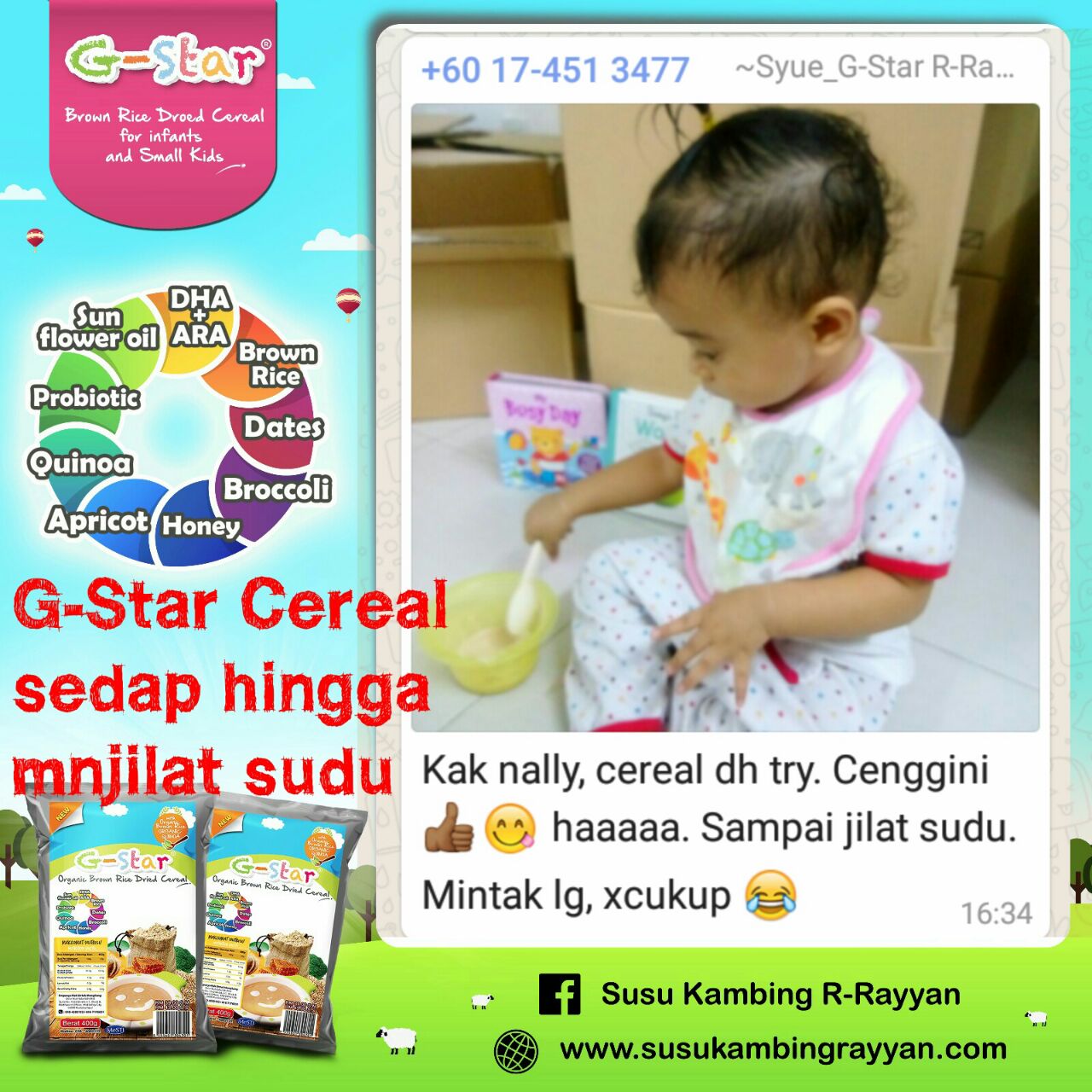 MAKANAN BAYI CEREAL COM COM: COM COM BABY CEREAL - MAKANAN BAYI SIHAT