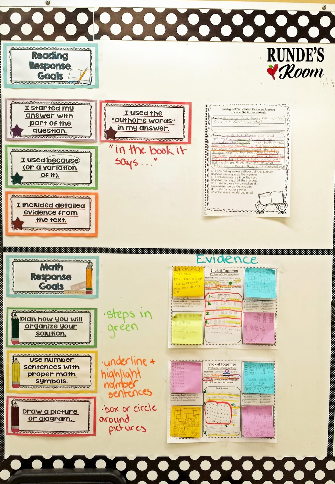 Adding Student Evidence to Learning Goals | RUNDE'S ROOM