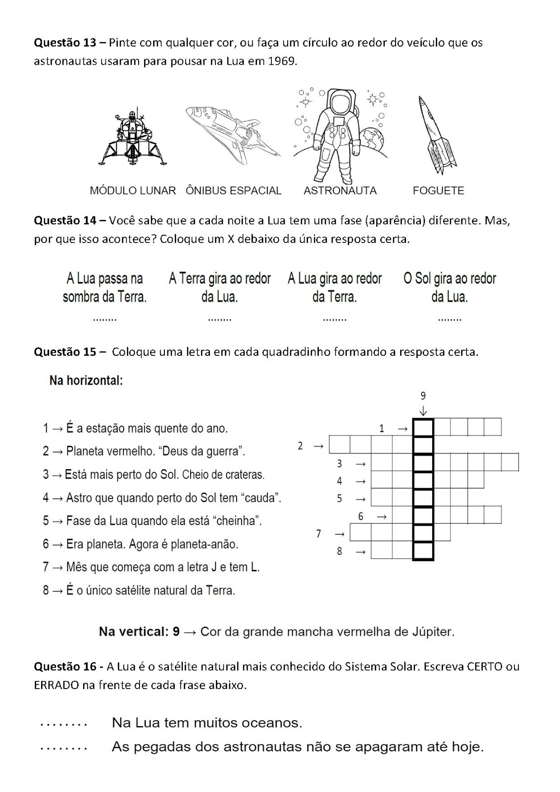 Educando com simplicidade: OBA - Olimpíada Brasileira de Astronomia e ...