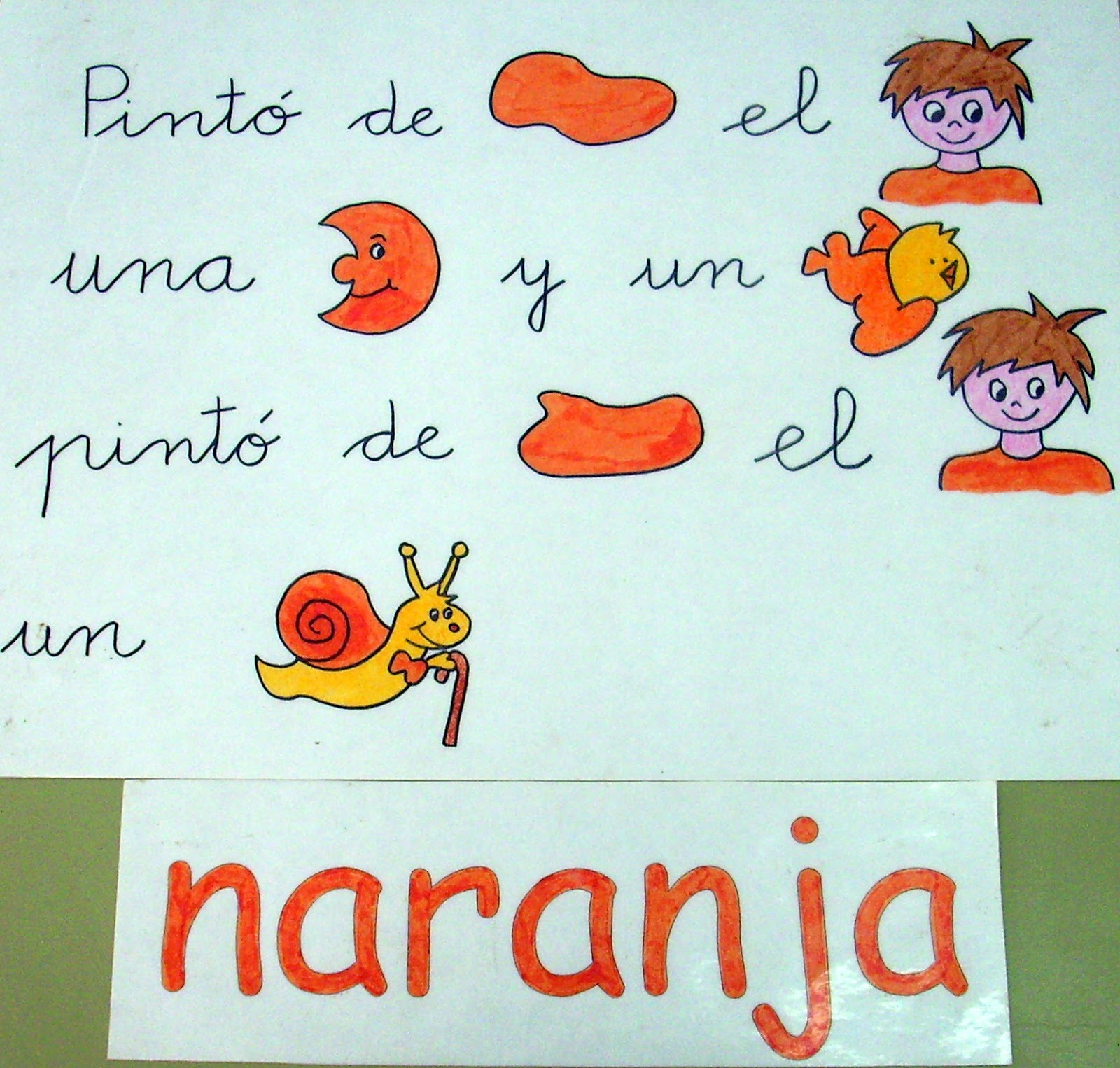MI CLASE DE INFANTIL: COLOR NARANJA