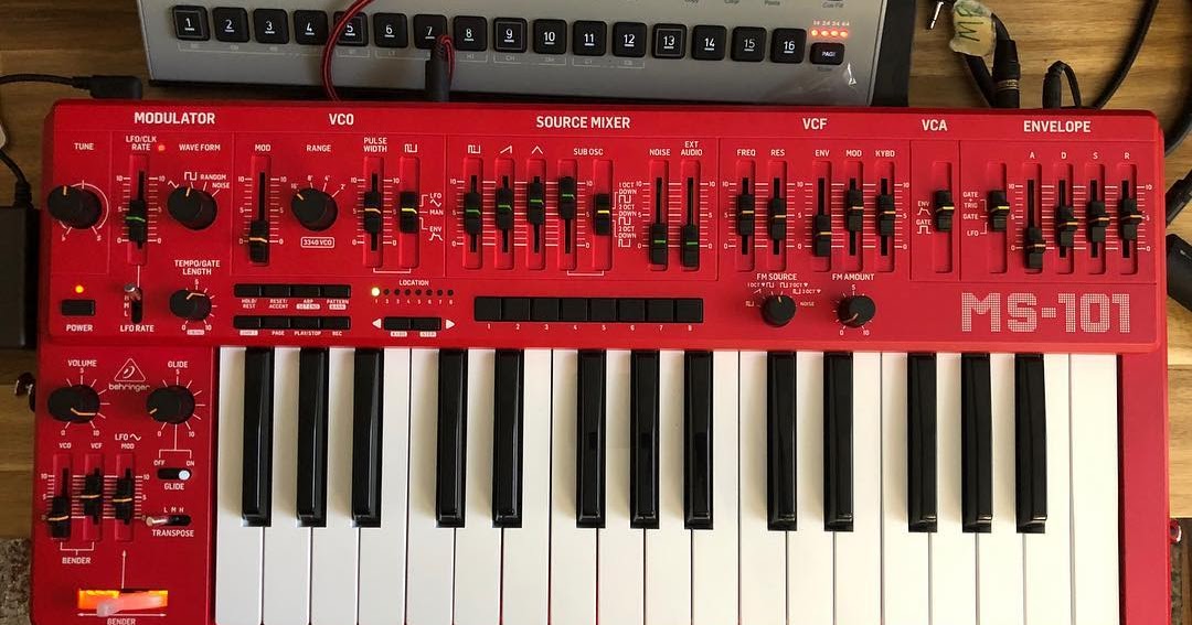 MATRIXSYNTH: Red Behringer MS-101 Roland SH-101 Clone Spotted