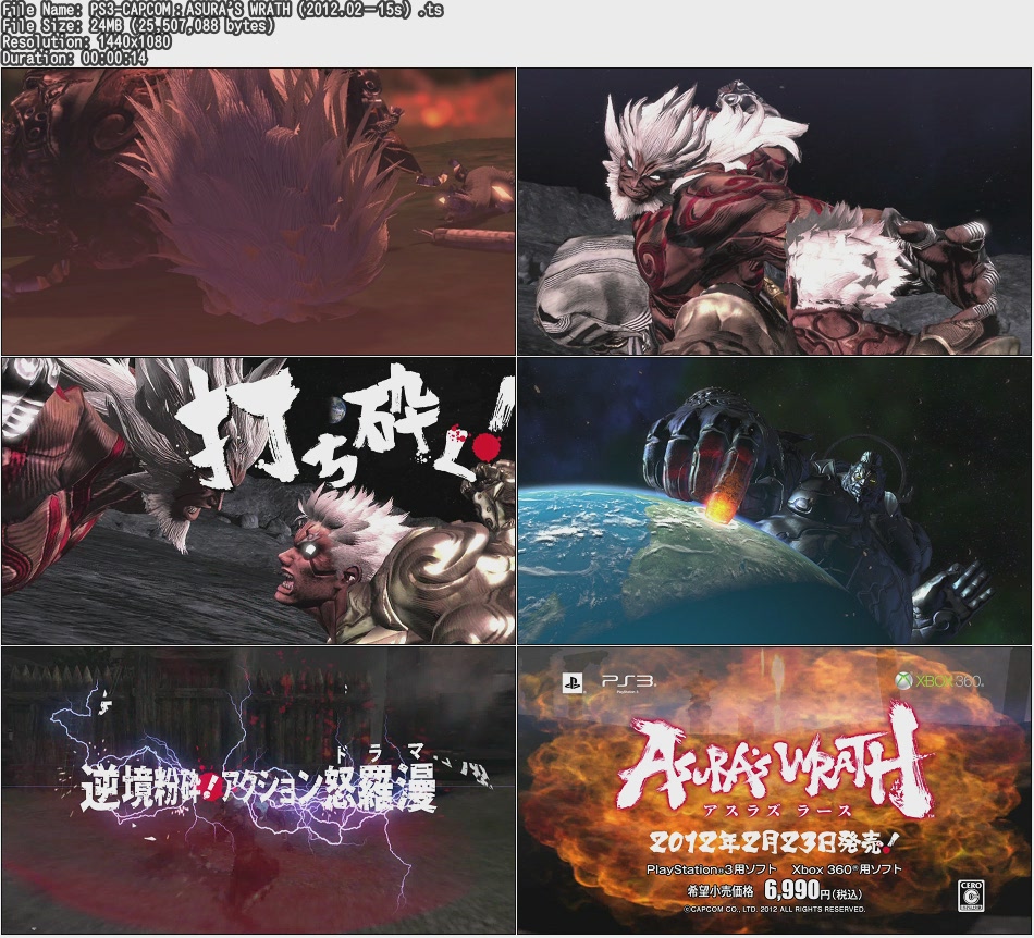【hd Cm】ps3 Capcom：asuras Wrath（201202－15s）
