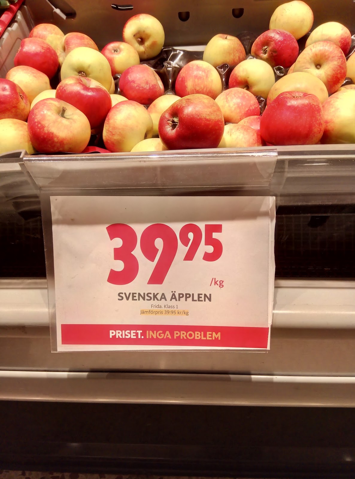 petrusko: Saftigt pris på frukt i affären