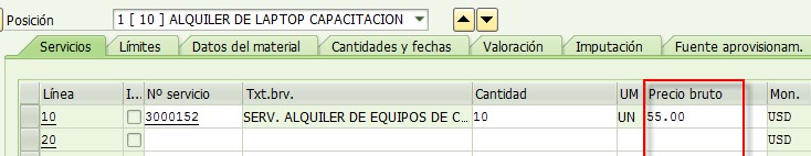 MISAPIZU: Crear SOLPED con Maestro de Servicios.