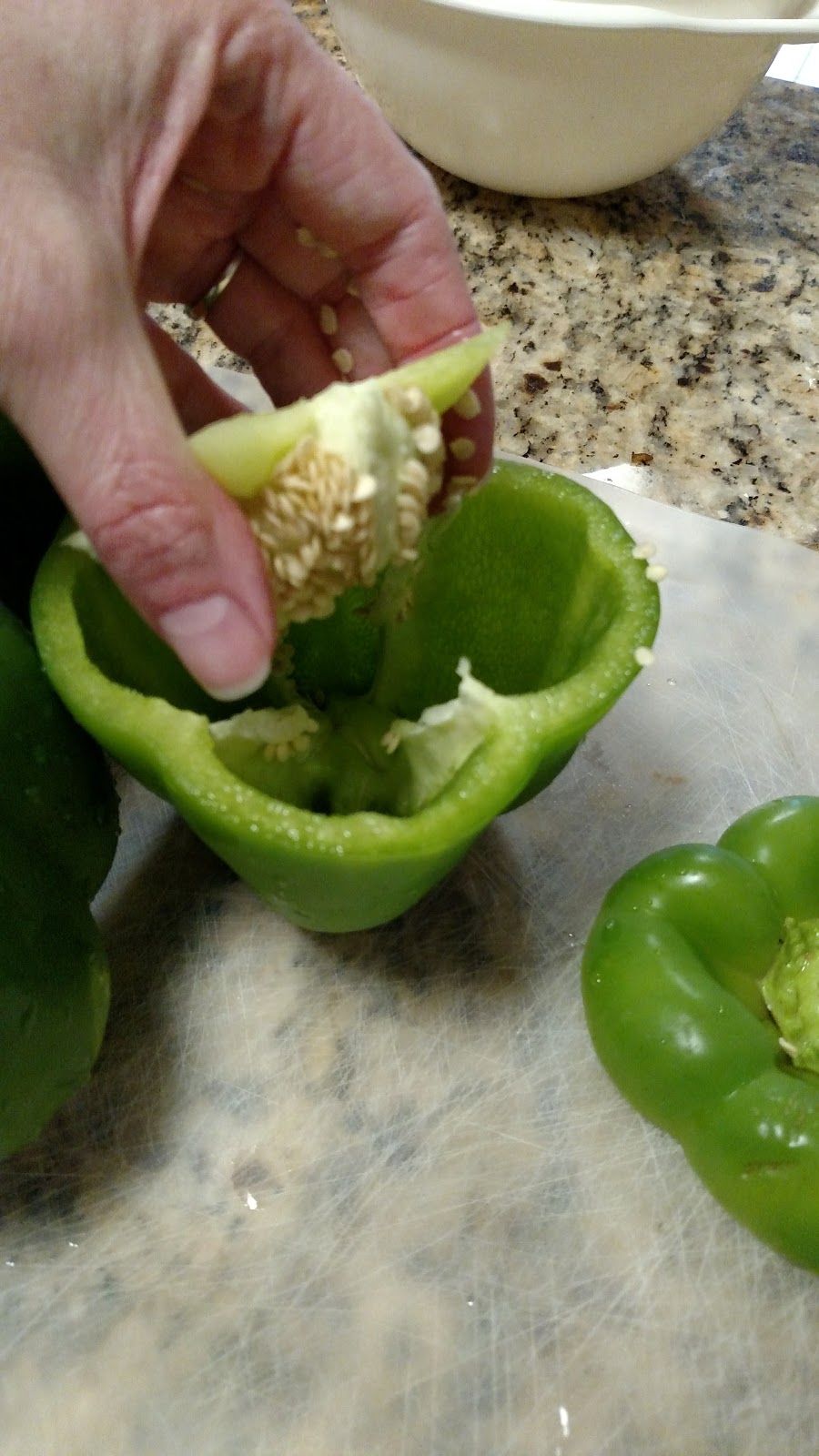 Hot Southern Mess: Smoked Sausage Stuffed Bell Peppers