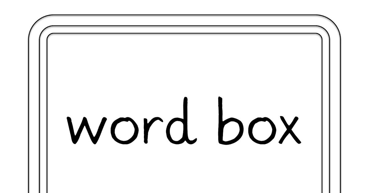 Unser Lernkörbchen: Word Box